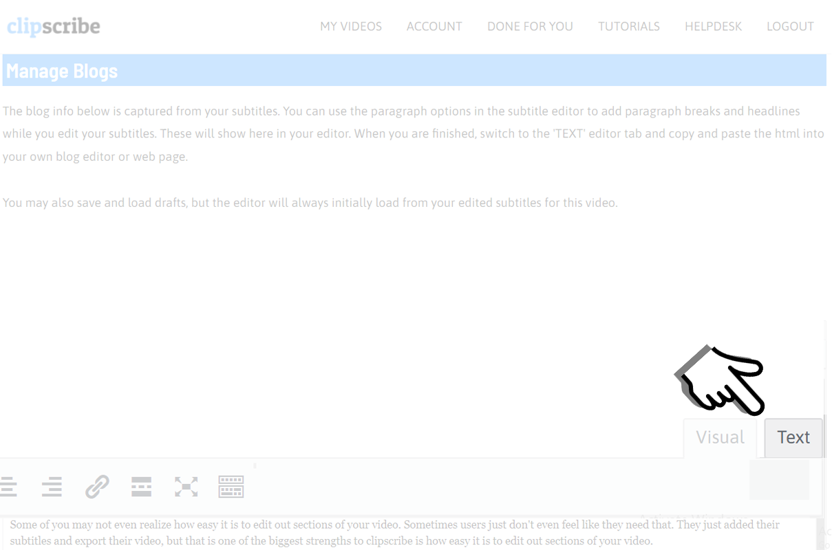 How to use the Clipscribe Blog Editor - ClipScribe