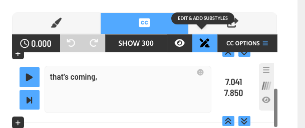 Add Substyles to Individual or All Words - ClipScribe